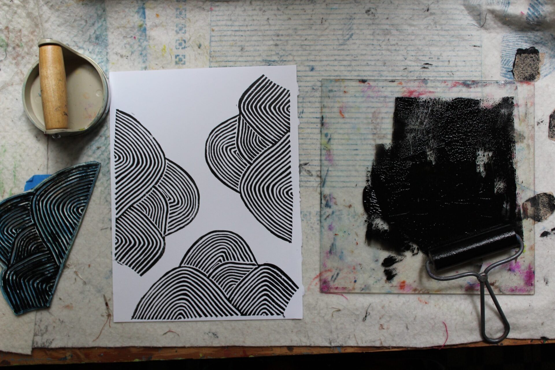 From Block Print to Screenprint - Jen Hewett